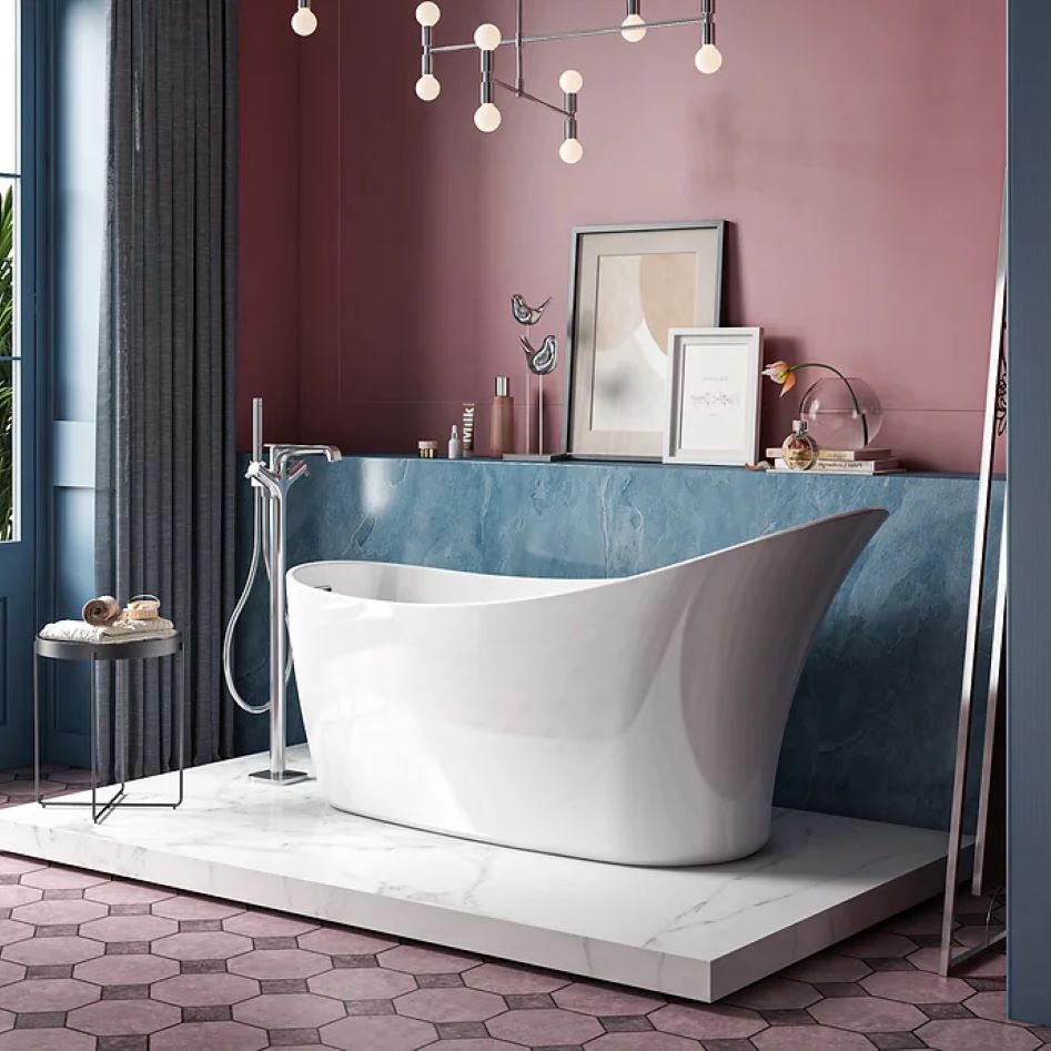 Charlotte Edwards Portobello Gloss White Freestanding Bath 1400x670x78